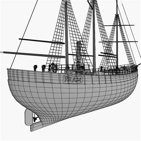 Fram Historical Ship 3d Model 15 Wrl 3ds Obj Fbx Dxf Max Ma