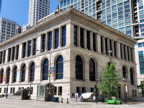 Entrada Al Centro Cultural De Chicago Chicago Architecture
