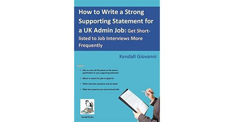 How To Write A Strong Supporting Statement For A UK Admin Job Get Short Listed To Job