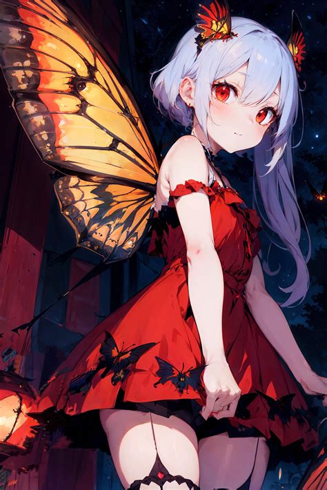 Shy Red Moth R Monstergirlai