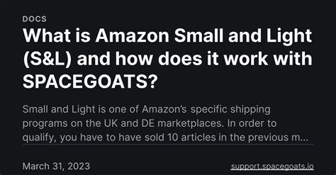 What Is Amazon Small And Light Sandl And How Does It Work With Spacegoats