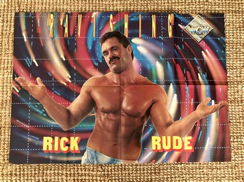 Rick Rude Wcw Wrestling Poster 1992 Double Sided Ricky Steamboat