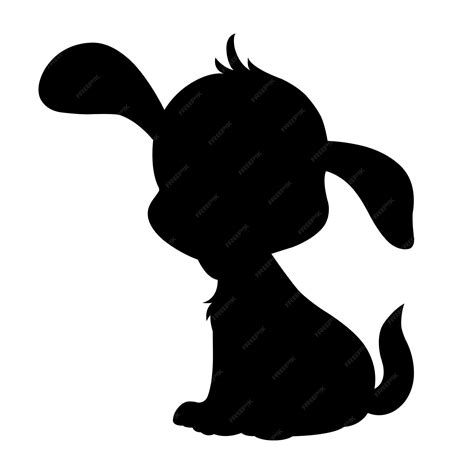 Satz Von Hund Silhouette Vektor Isoliert Auf Weißem Hintergrund Tiere