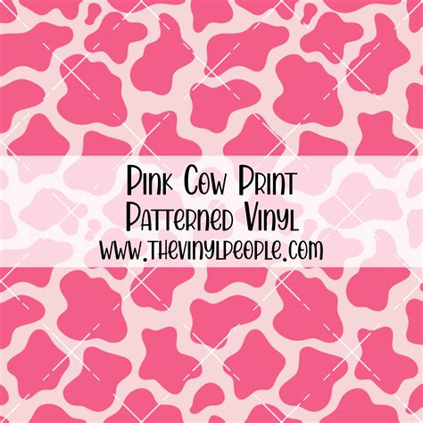Pink Cow Print Patterned Vinyl Thevinylpeople