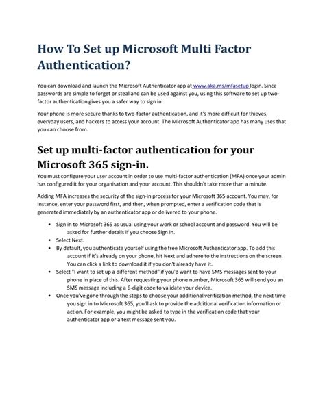 Ppt How To Set Up Microsoft Multi Factor Authentication Powerpoint Presentation Id 12185079