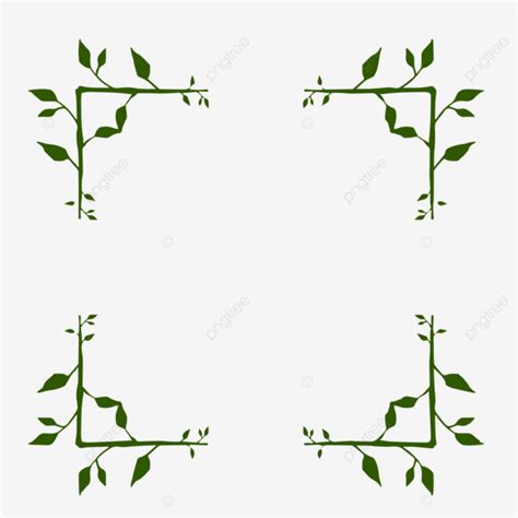 Floral Frame Leaf Leaves Cute Illustration Border Vector Borders