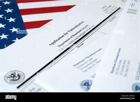 N 400 Application For Naturalization Blank Form Lies On United States