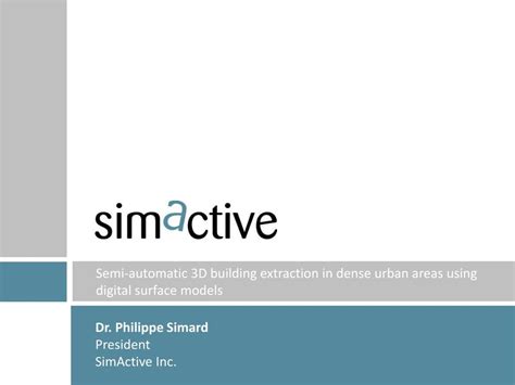 ppt semi automatic 3d building extraction in dense urban areas using
