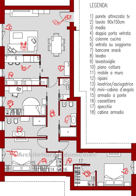 Progetto Cucina Vetrata Su Soggiorno E Tre Camere Architettura A