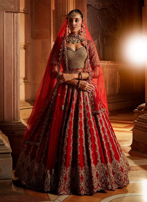 Deep Red Lehenga Choli Meraki