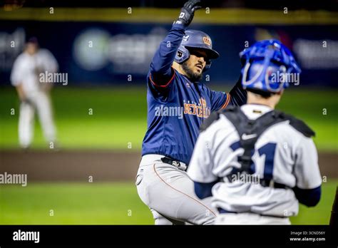 Rotterdam Dutch Baseball Player Eugene Helder In Action Against Great Britain During The 2025