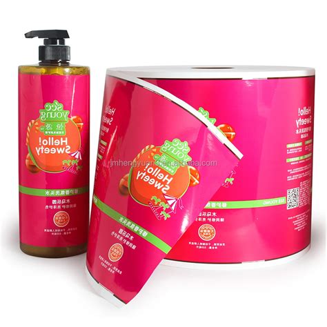 Gloss Clear Pe Film Shampoo Bottle Sticker Packaging Label Printing