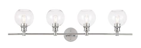 Zc121 Ld2322c Living District Collier 4 Light Chrome And Clear Glas