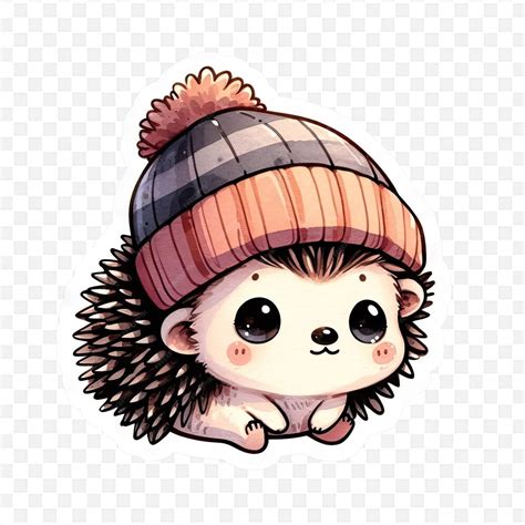 A Cute Little Hedgehog With A Hat On It Premium Ai Generated Psd