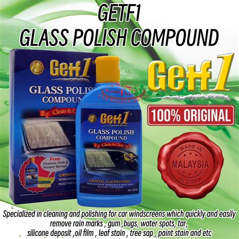 Getf 1 Glass Polish Compound 200ml Shopee Malaysia