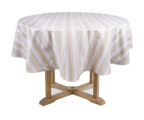 French Tablecloths Round Striped Dining Tablecloth 63 Inch