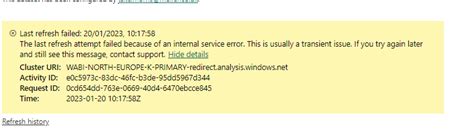 Bi Incremental Refresh Failing Internal Service Microsoft