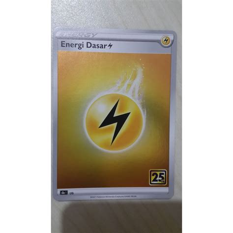 Jual Pokemon Tcg Indonesia Energi Listrik Edisi 25th Anniversary Shopee Indonesia