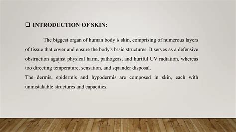 Skin Structure And Function Of The Skin Pptx
