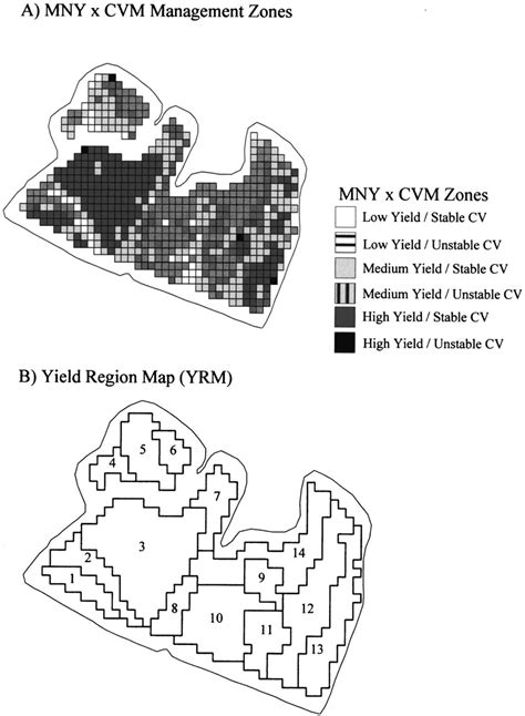 The Combination Of The Field 1 Mean Normalized Yield Map Mny And