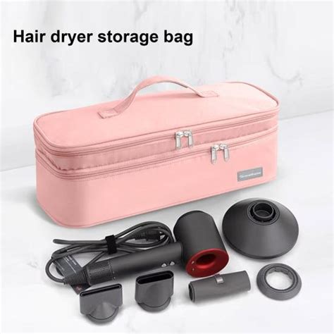 Hair Dryer Storage Bag Double Layers Large Capacity Portable Handle