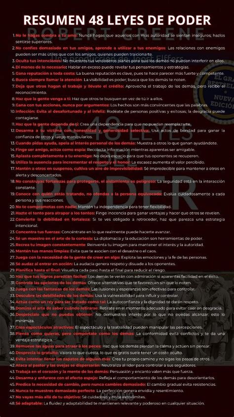 Las 48 Leyes Del Poder Libro 48 Leyes Del Poder Frases Marketing