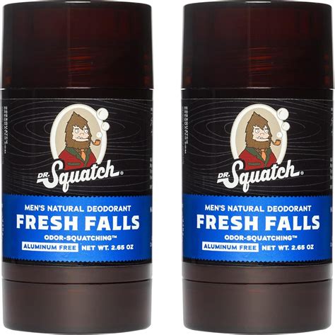 Dr Squatch Natural Deodorant For Men 2 Pack Fresh Falls Odor