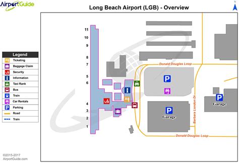 Long Beach Airport Map Map Of Long Beach Airport California Usa