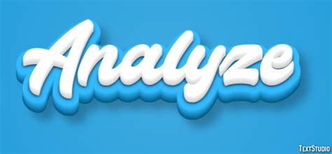 Analyze Text Effect And Logo Design Word