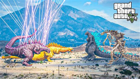 Gta 5 Mods Shin Godzilla Team Vs Godzilla Minus One And Dagon