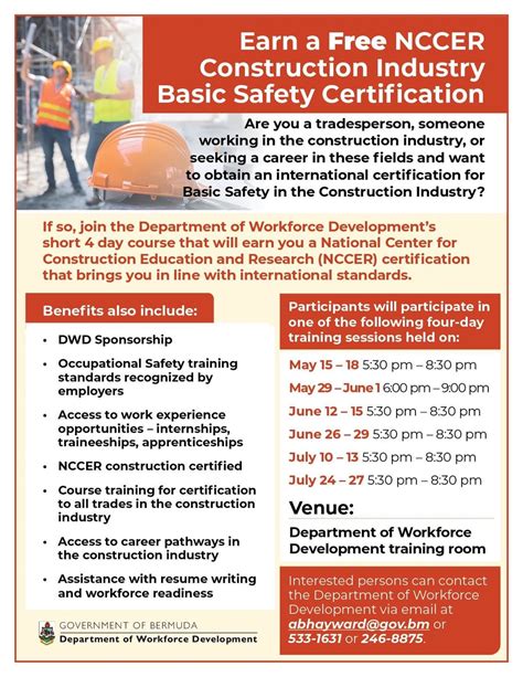 Earn A Free Nccer Construction Industry Basic Safety Certification R Bermuda