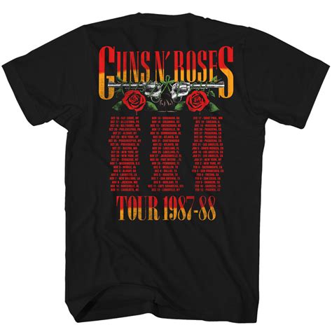 Guns N Roses 87 88 Tour F B T Shirt