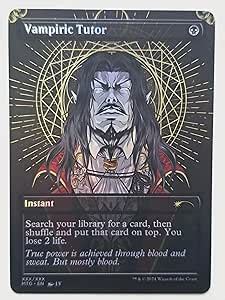 Vampiric Tutor 01 Foil By Lv Alternative Custom Art Instant Mtg