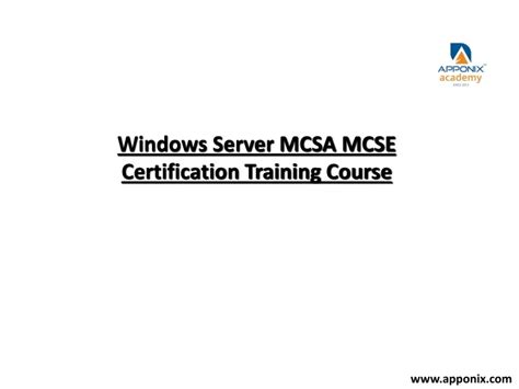 Ppt Mcse Certification Powerpoint Presentation Free Download Id10785241