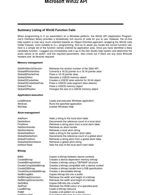 Win32 Api Pdf