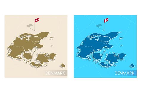 Denmark Country Flag Installed On Geogra Graphic By Rnko · Creative Fabrica