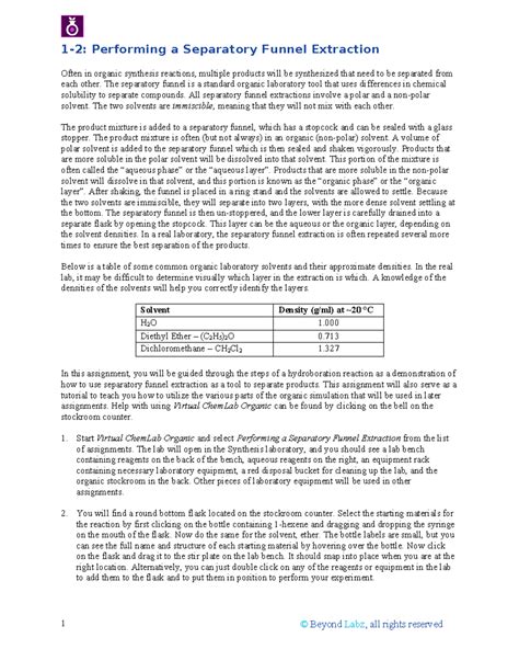 1 Separatory Funnel Extraction 1 2 Performing A Separatory Funnel
