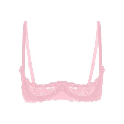 Haitryli Women‘s Lace Underwire Push Up Shelf Bra 1 4 Cup Demi