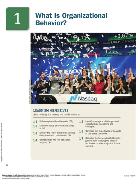 Organizational Behavior Global Edition Chapter 1 What Is