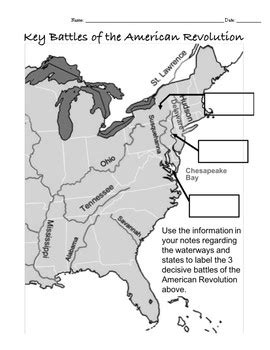 American Revolution Map Of Battles