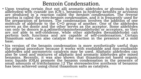 Benzoin Condenstation Reaction Pptx Chemistry Science