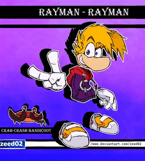 Rayman And Crab Crash Bandicoot Color By Zeed02 On Deviantart