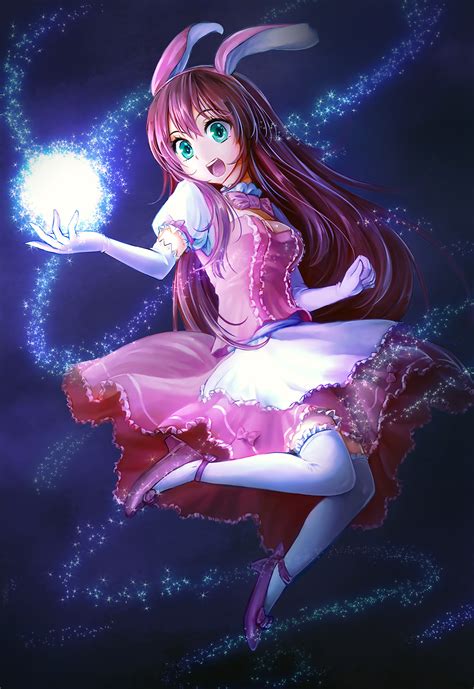 Safebooru 1girl Apron Blue Eyes Borrowed Character Bow Breasts Brown