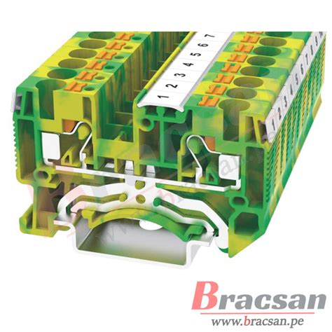 Bornera Tierra Conexion Rapida Riel Din 2 5mm Degson Deg Ds2 5 Pe Bracsan