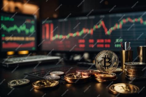 Premium Ai Image Crypto Currency Chart With Values Moving Up And Down