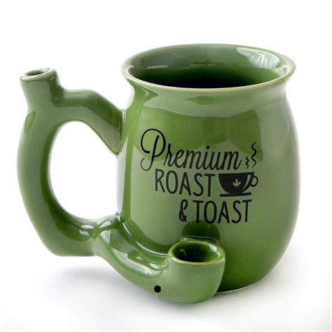 Premium Roast And Toast Novelty Mug Green With Black Print The Gadget
