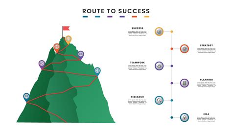 Route To Success Infographic Template Design Business Strategy To Success 23705049 Vector Art