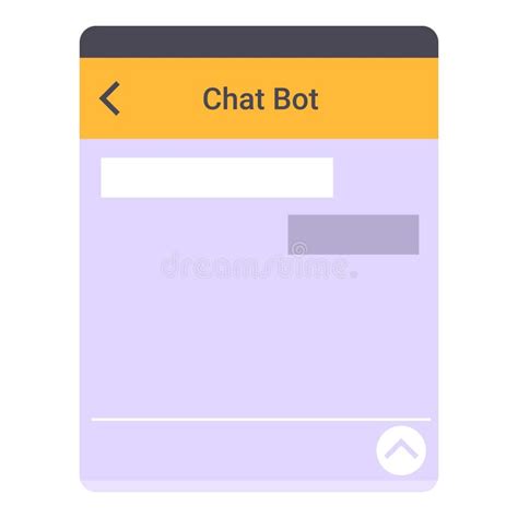 Chat Bot Interface Showing Blank Message Windows Stock Illustration