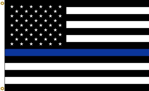 Thin Blue Line Us American 2ftx3ft Nylon Flag 2x3 Made In Usa 2x3