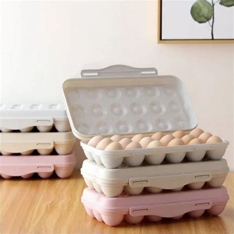 18 Grid Egg Holder With Tray Plastic Carrier Cases Double Layer Egg Box At Rs 65 Piece Egg